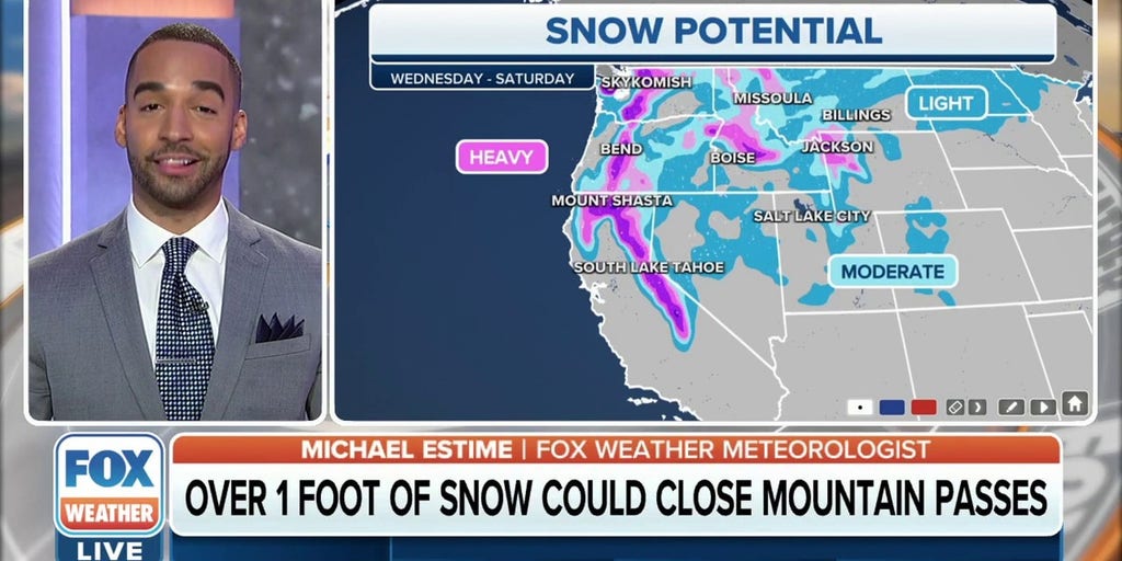 Mid-week winter storm to move through West bringing heavy snow to the ...