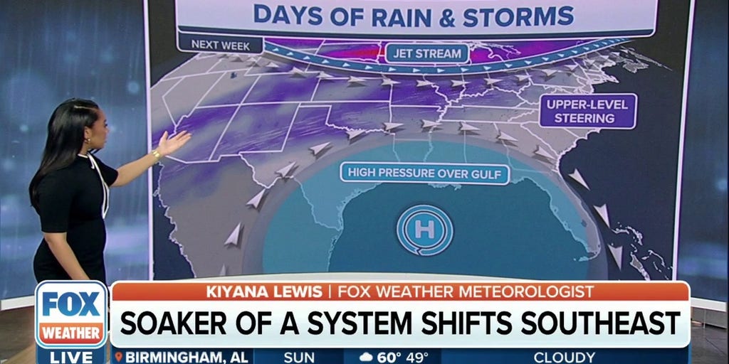 Soaker system to bring rainy week for many across the Southeast ...