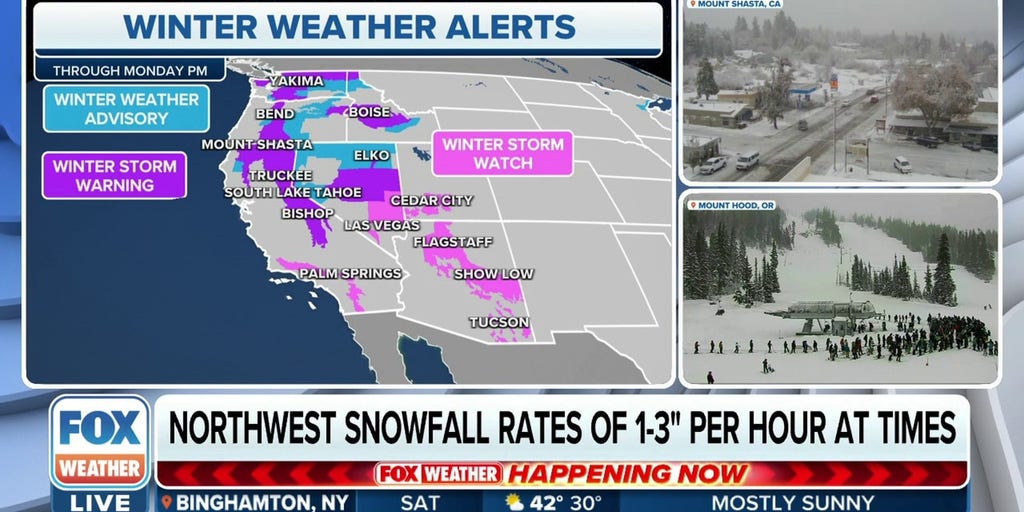 Sierra Nevada mountains, Cascades expecting feet of snow | Latest ...
