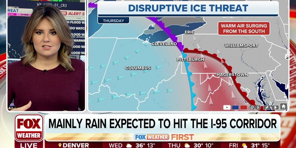 Mainly rain expected to hit I-95 Corridor on Thursday | Latest Weather ...
