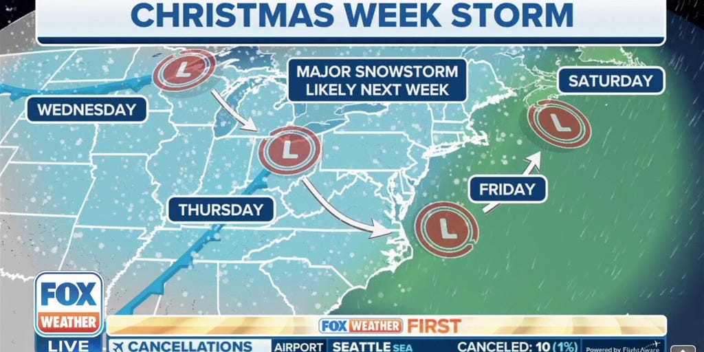 Christmas week storm: Major winter storm likely for eastern parts of US ...