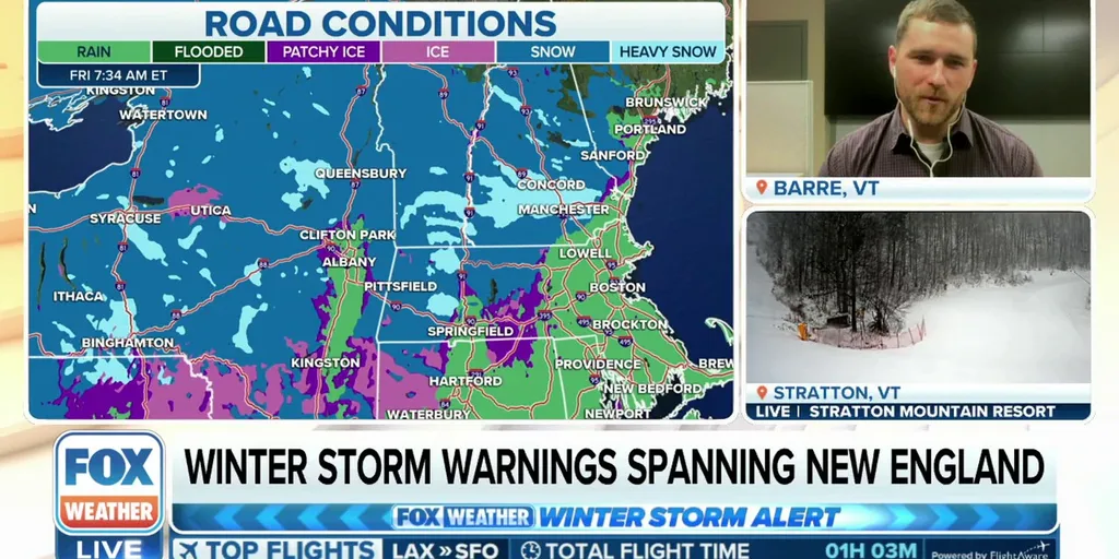 Heavy snow creating treacherous road conditions in upstate Vermont ...