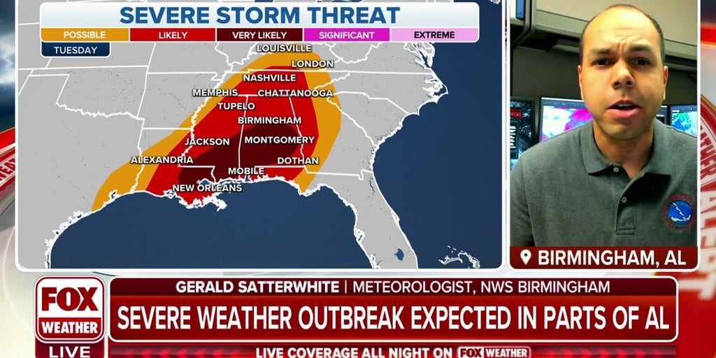 Central Alabama under enhanced risk of severe weather: NWS Birmingham ...
