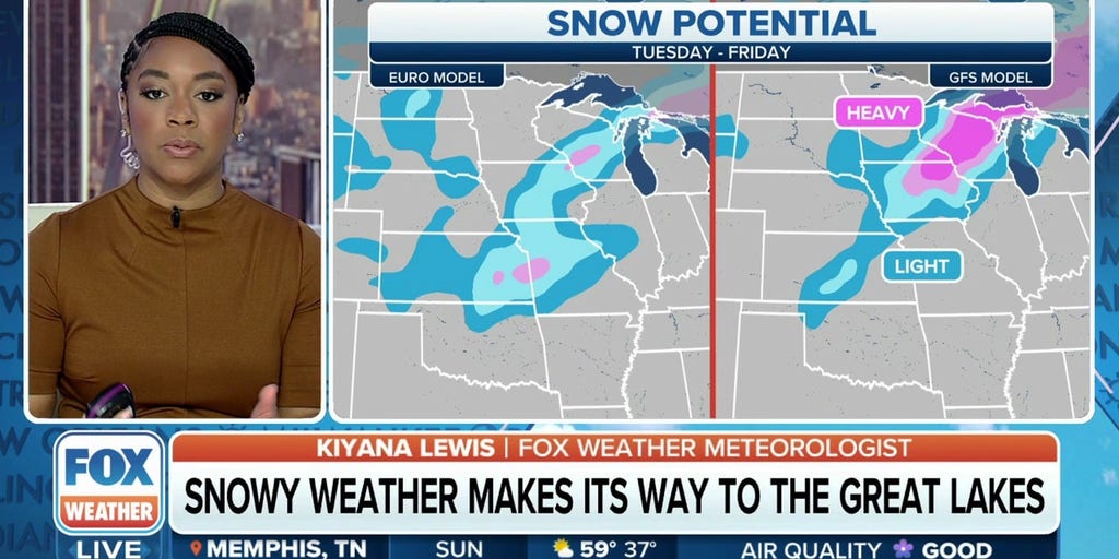 Another snowmaker headed for the Midwest midweek | Latest Weather Clips ...