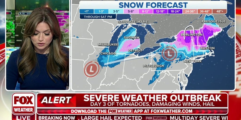 Upwards of 18" of snow possible across Northeast this weekend | Latest ...