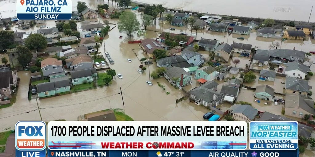Thousands of people displaced after massive levee breach of Pajaro ...