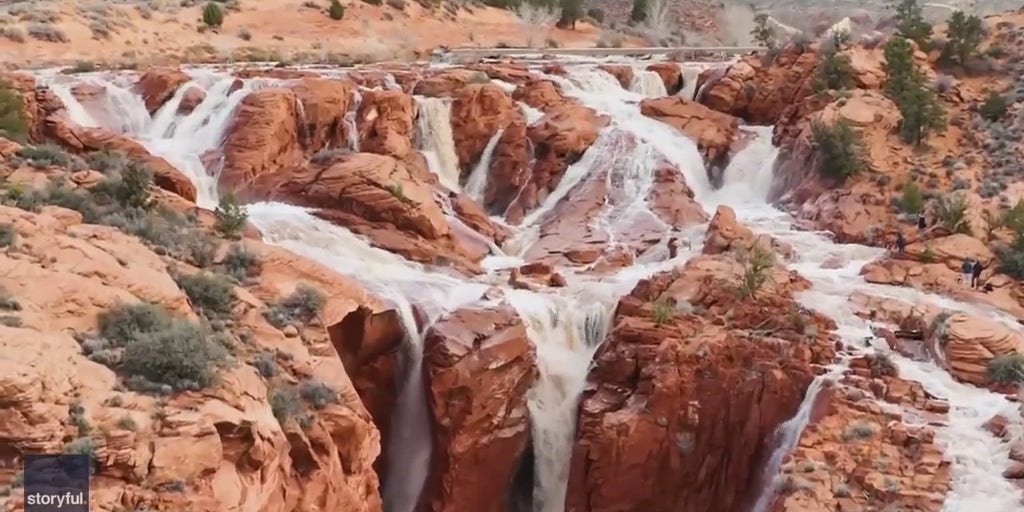 Watch: Rare Utah waterfalls, seen only a few times a decade | Latest ...