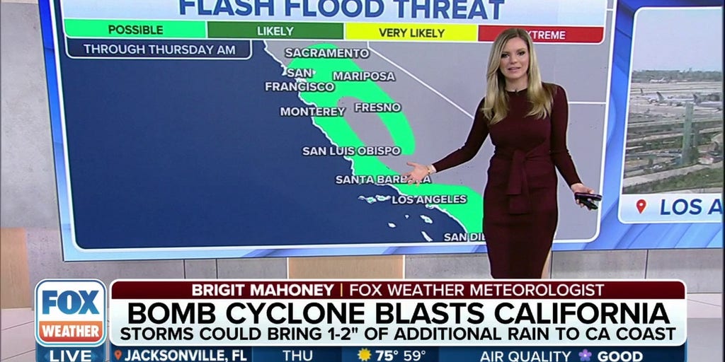 Bomb cyclone brings more rain and snow to California | Latest Weather ...