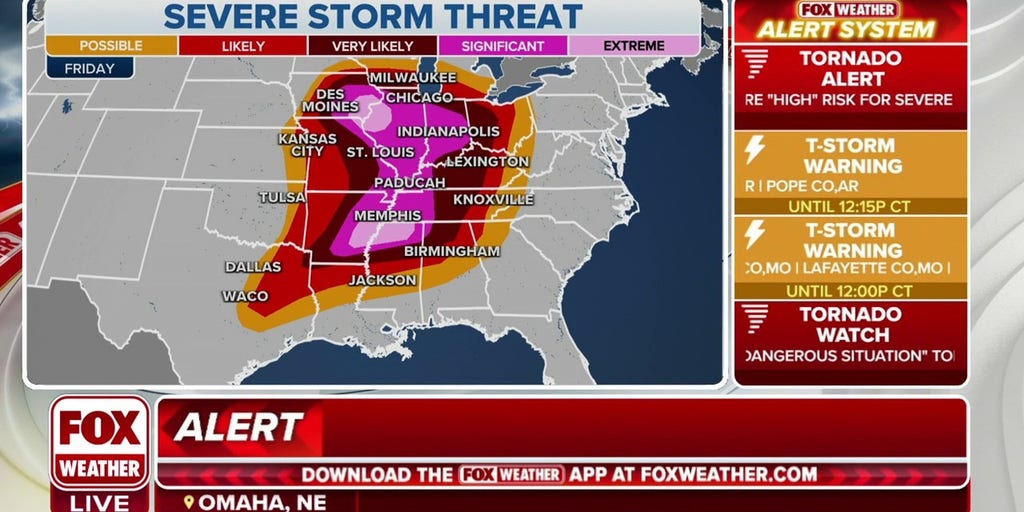 Rare 'high' risk for severe storms issued as severe outbreak expected ...