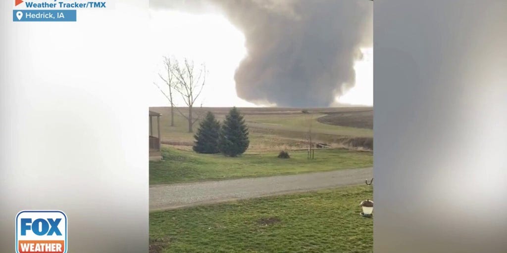 Large tornado tears across farmland in rural Iowa | Latest Weather ...