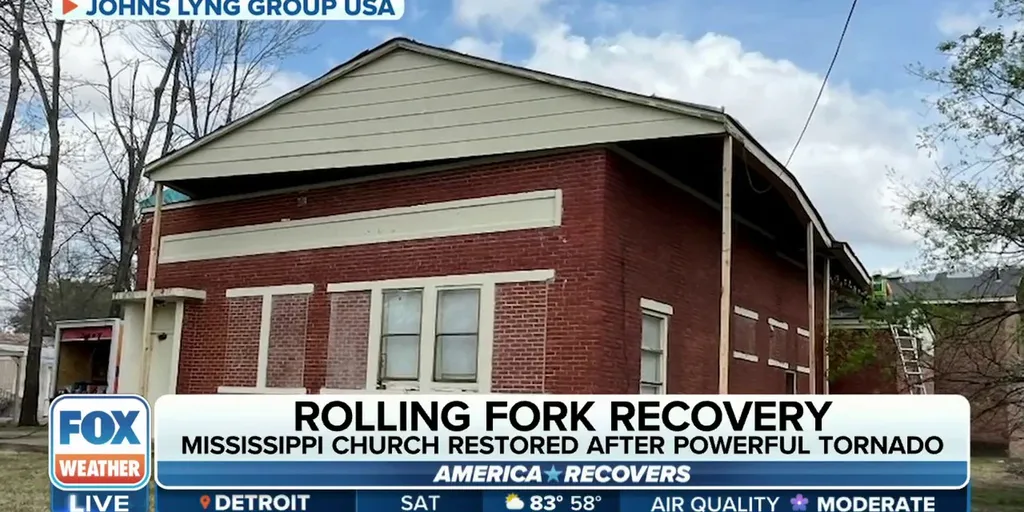 Rolling Fork, MS church restored after powerful tornado hit community ...