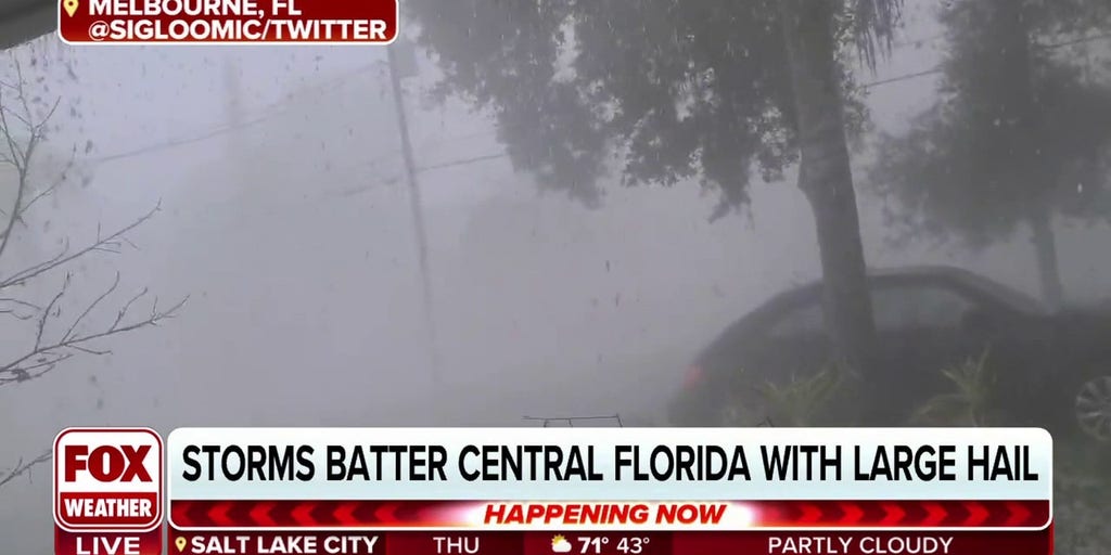Large hail causes damage to homes and cars in Melbourne, Florida ...
