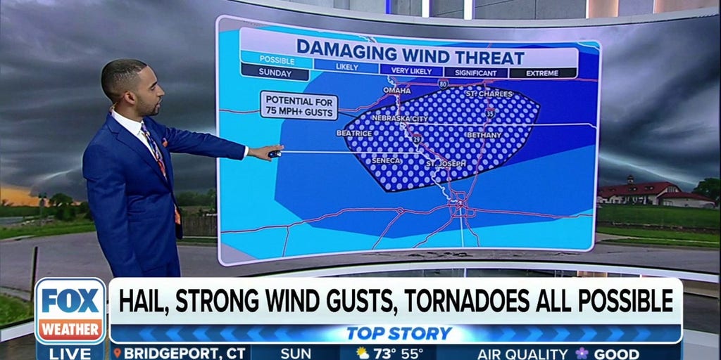 Severe storms with damaging hail, hurricane-force wind gusts threaten ...