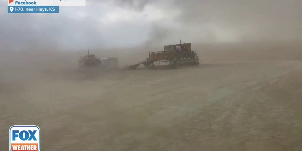 Dust blows across I-70 in Kansas as storms move across state | Latest ...
