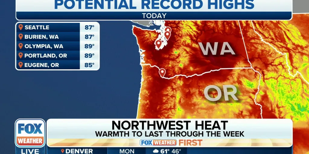 Pacific Northwest heat wave continues Monday after record-setting ...