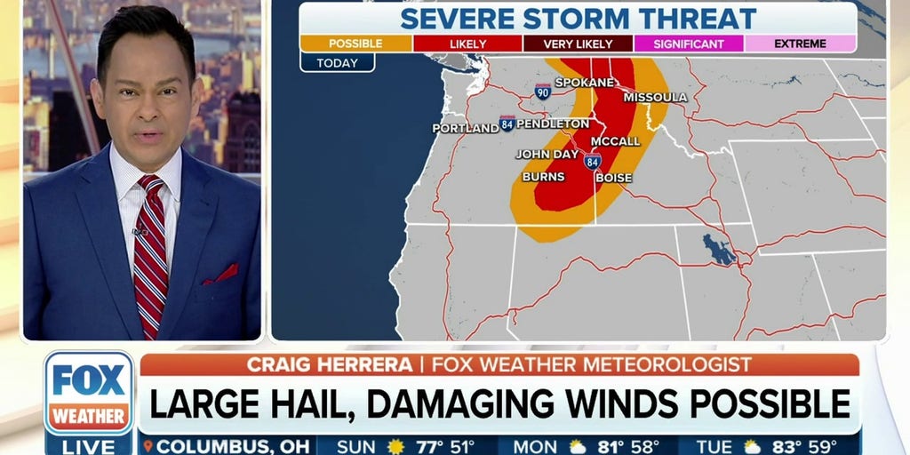 Severe storms with large hail, damaging winds threaten interior ...