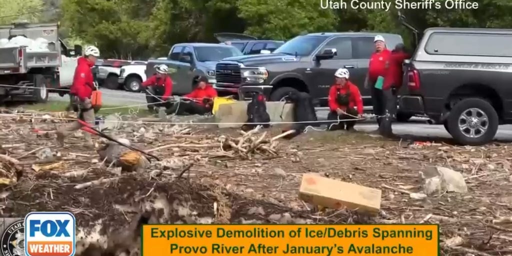 Crews destroy ice bridge covering river in Utah | Latest Weather Clips ...