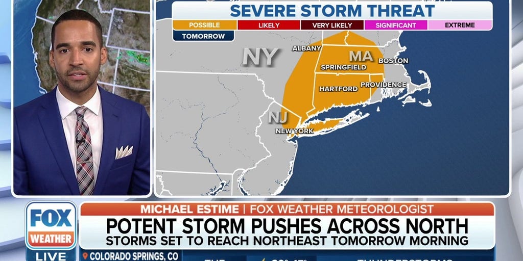 Thunderstorms possible in the Northeast as storm system brings more ...