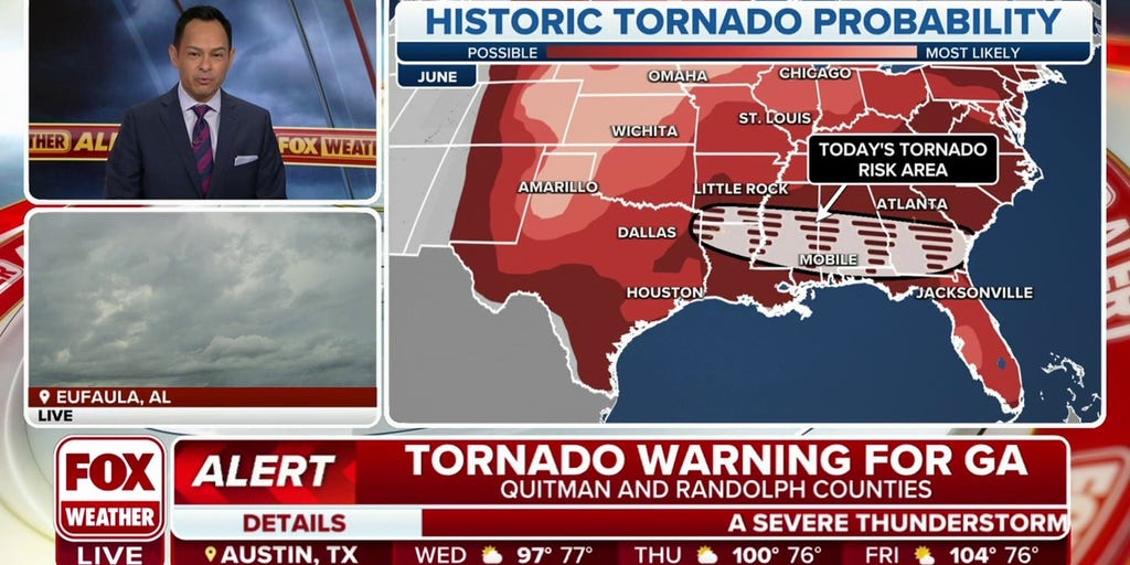 Tornado Warnings issued as severe weather tears across the Southeast ...