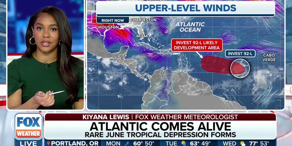Rare June Tropical Depression 3 forms in the Atlantic | Latest Weather ...