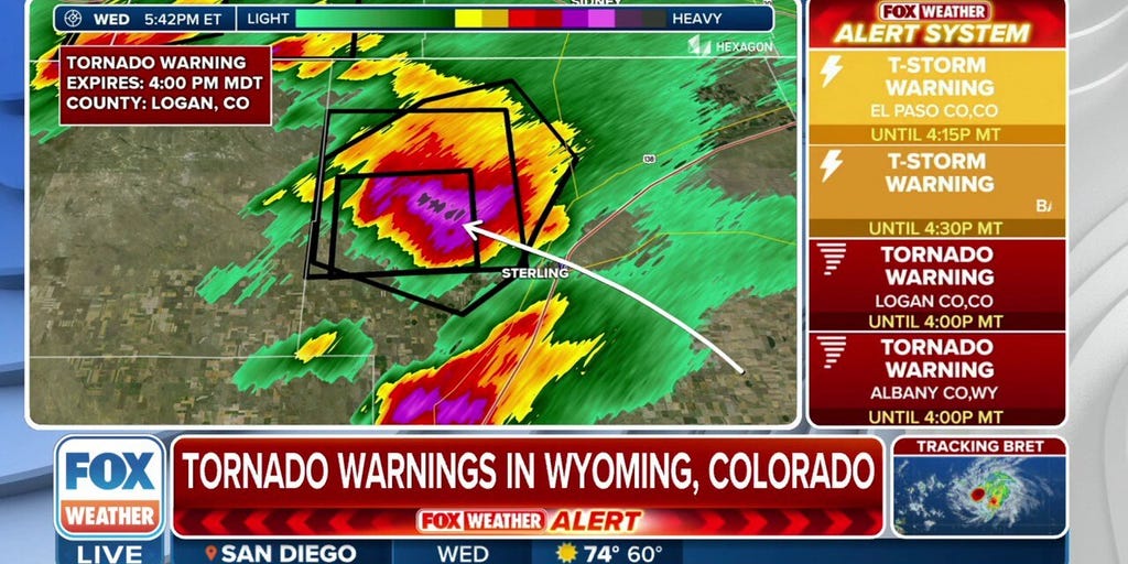 Tornado Warnings issued for parts of Wyoming, Colorado | Latest Weather ...