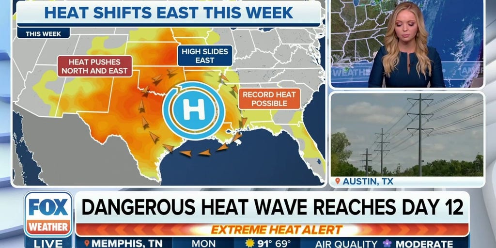 Excessive Heat Watches and Warnings extend from Arizona to Southeast ...
