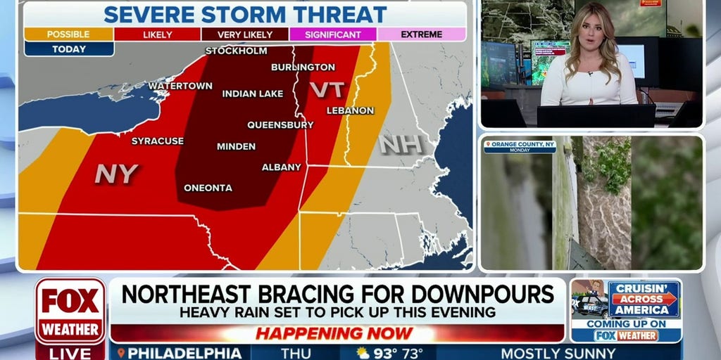 Northeast bracing for downpours on Thursday | Latest Weather Clips ...
