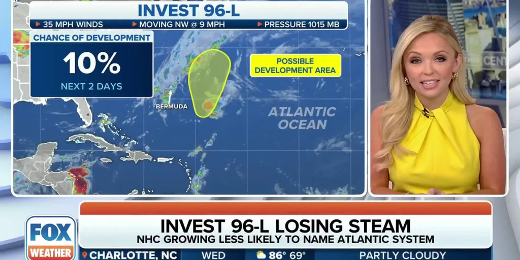 Invest 96L losing steam in the Atlantic Ocean | Latest Weather Clips ...