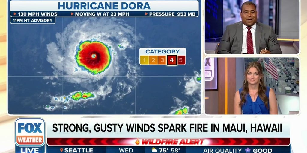 Hurricane Dora continues to trek well south of Hawaii as raging ...