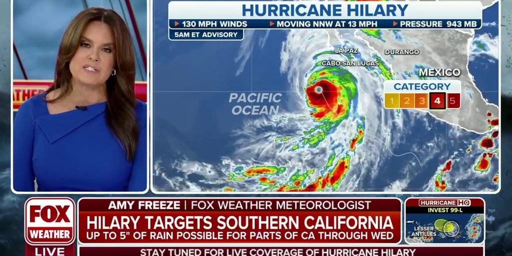 Hurricane Hilary targets Southern California with up to 5 inches of ...