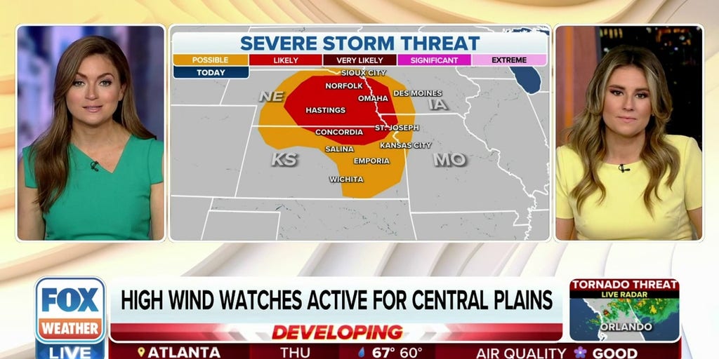 Coast-to-coast storm brings severe weather threat to Plains after ...
