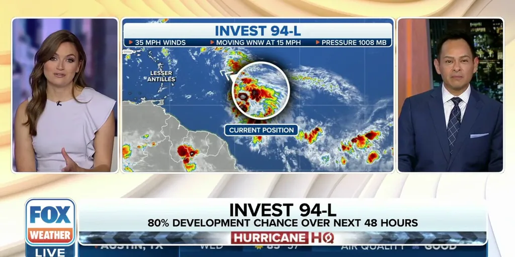 High chance Invest 94L will develop in Atlantic over next 48 hours ...