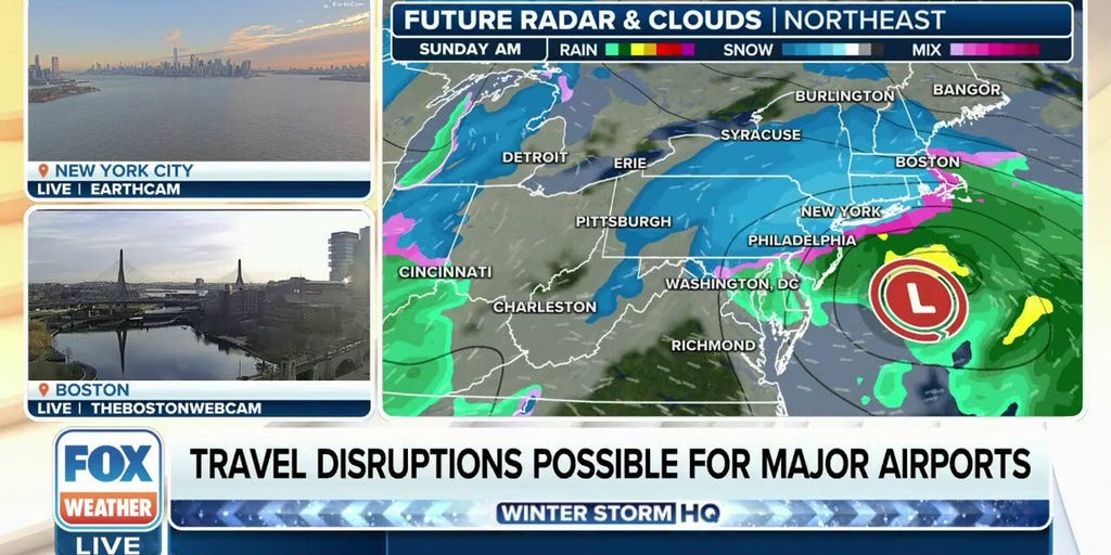 Weekend nor'easter forecast: Millions in the Northeast brace for first significant snowfall in 2 ...