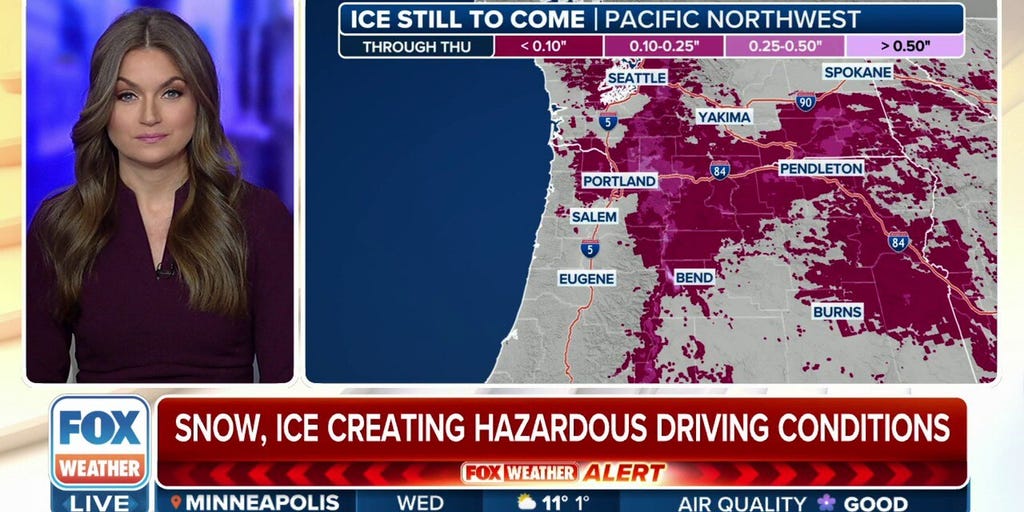 Freezing rain makes for treacherous travel across the Northwest ...