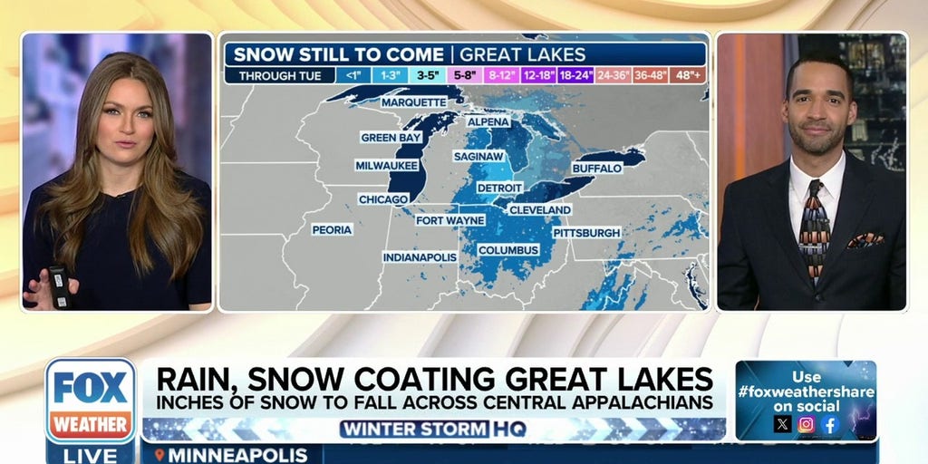 Clipper system coating Great Lakes with snow, rain | Latest Weather ...