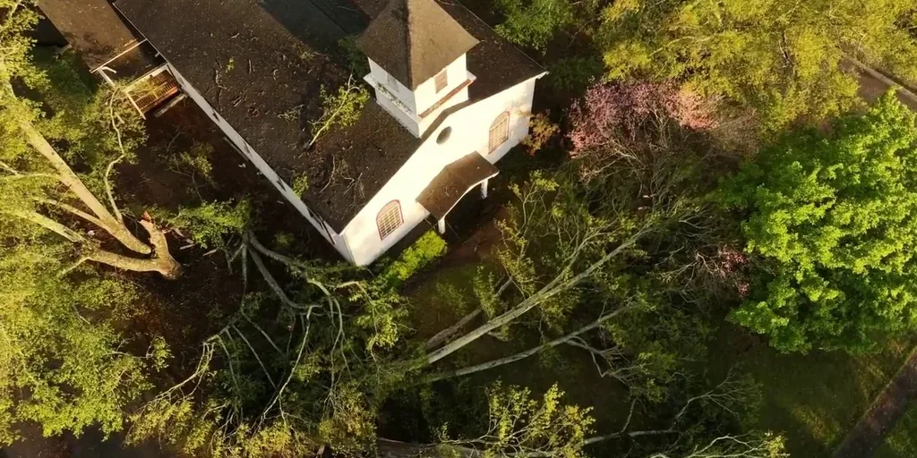 Drone video of storm damage in Conyers, Georgia | Latest Weather Clips ...