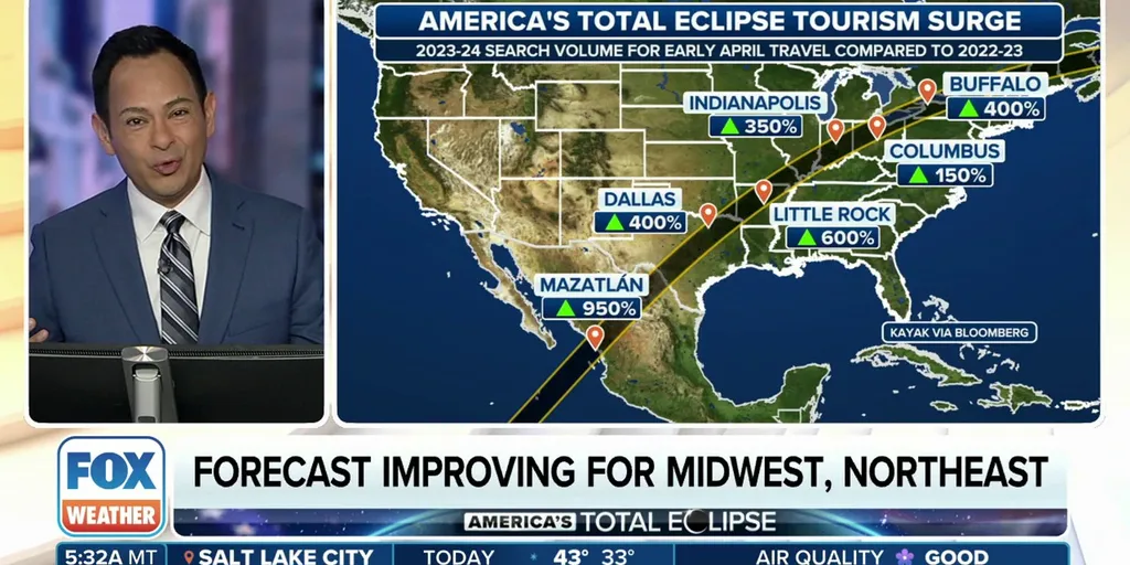 America's total solar eclipse forecast: Where clouds could spoil Monday ...
