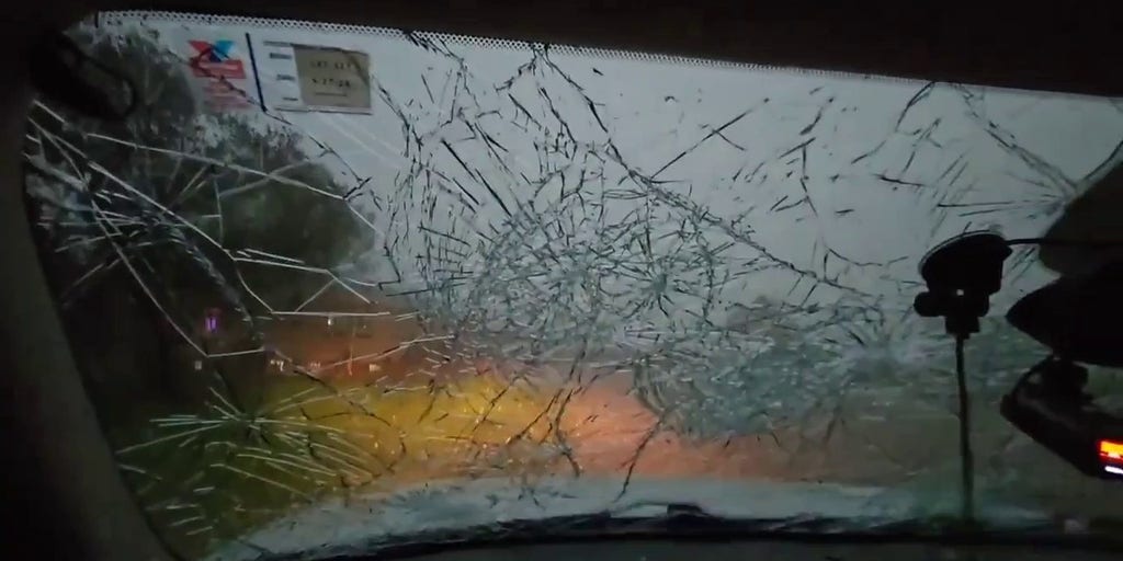 Watch: Video shows baseball-size hail shattering windshield in Colorado ...