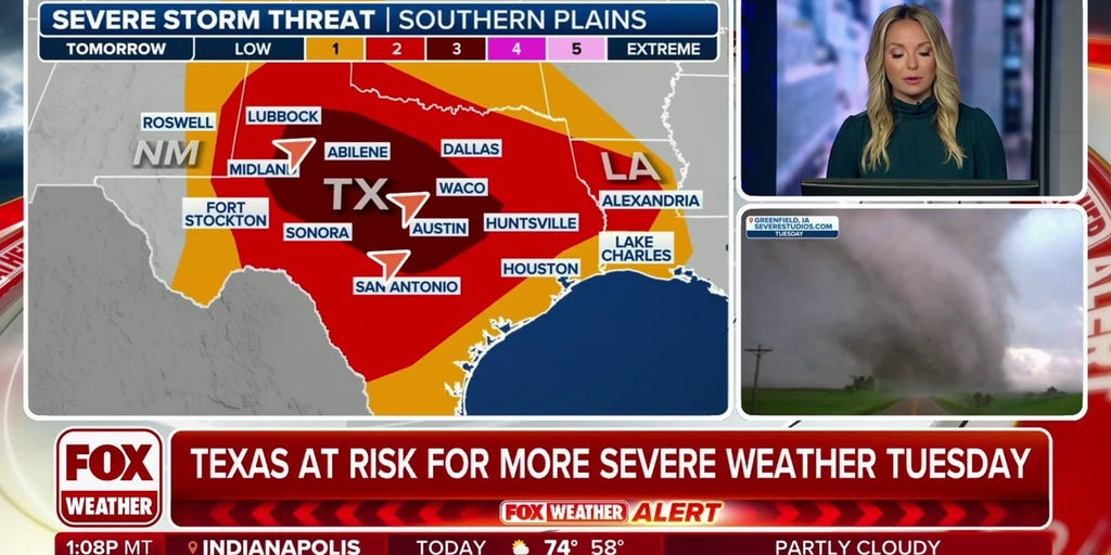 Texas in the bullseye for severe weather threats on Tuesday | Latest ...