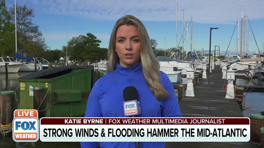 Strong Winds Flooding Hammer The Mid Atlantic Latest Weather Clips