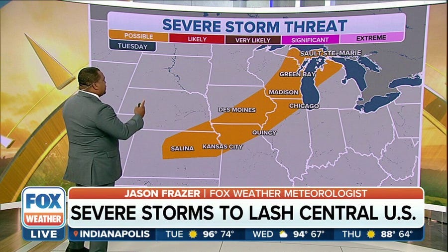 Severe Storms To Sweep Across Parts Of Central Us Latest Weather