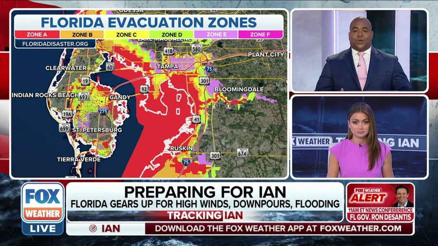 Knowing Your Evacuation Zone Ahead Of Hurricane Ian Latest Weather