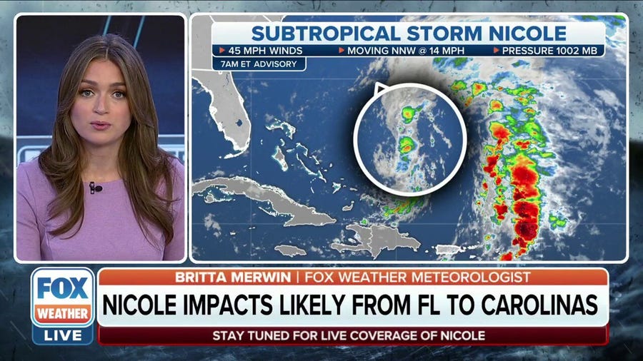 Subtropical Storm Nicole Could Become Hurricane As It Approaches