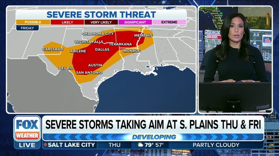 Severe storms eye southern Plains Thursday and Friday | Latest Weather ...