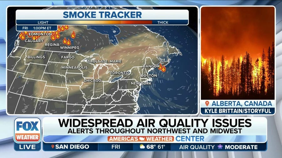 Smoke From Canadian Wildfires Causing Widespread Air Quality Issues In