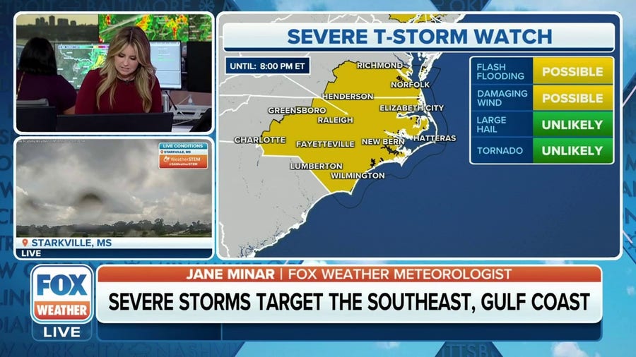 Millions Under Severe Thunderstorm Watches From New Jersey To North