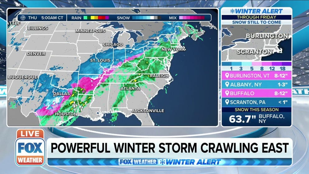 Powerful winter storm packs snowy, icy punch for more than 100 million ...