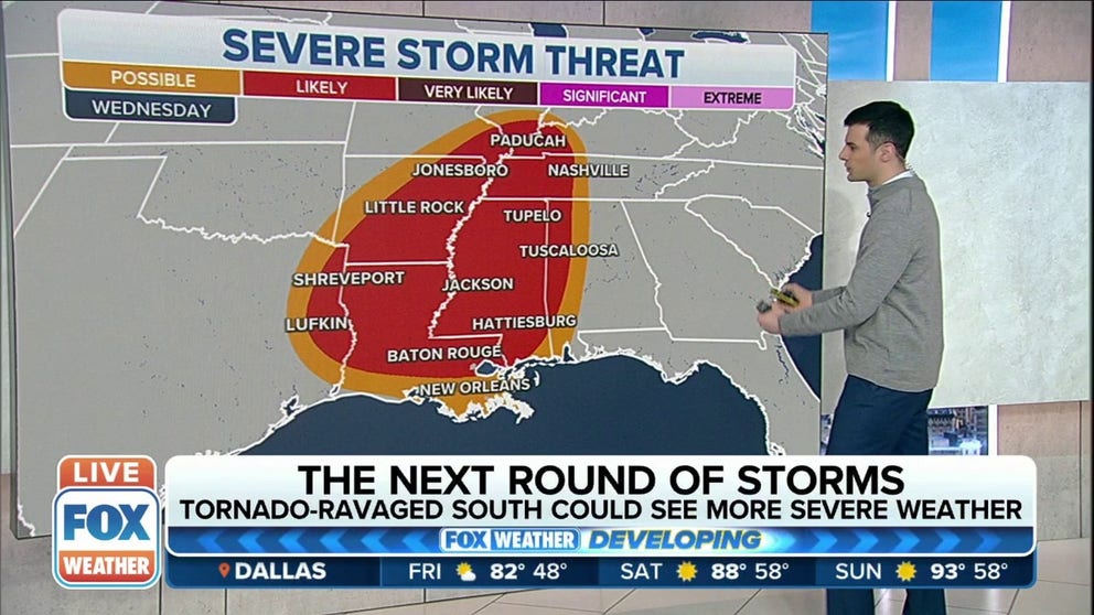 Tornado-ravaged South could get more severe weather next week | Latest ...