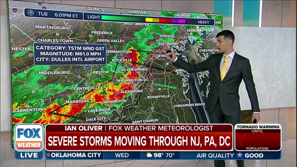 Dulles International Airport records 61 mph wind gust during storm ...
