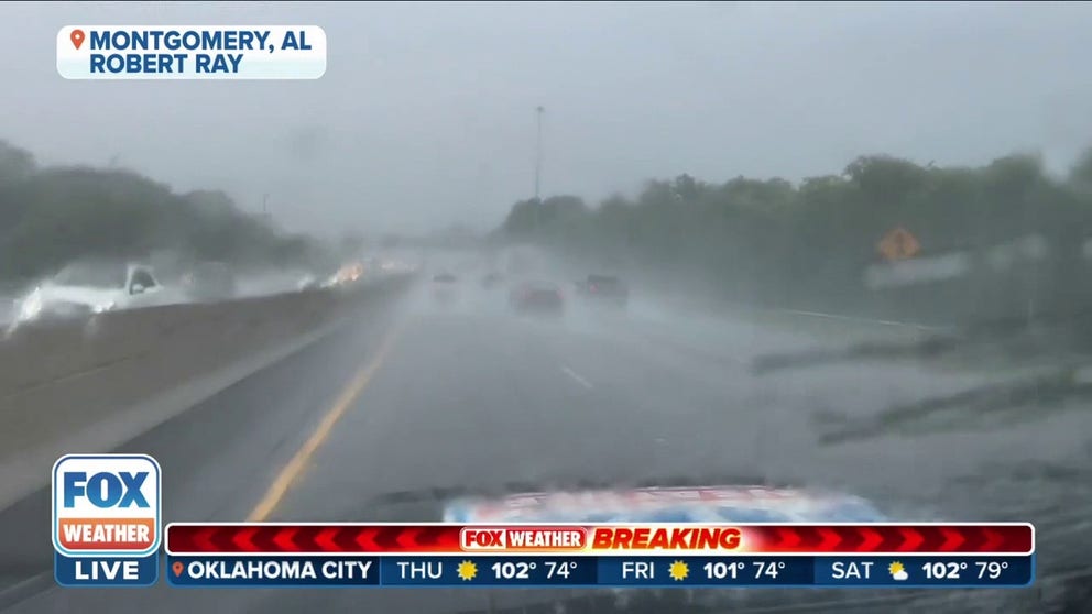 Cold front brings heavy rain to Montgomery, Alabama | Latest Weather ...